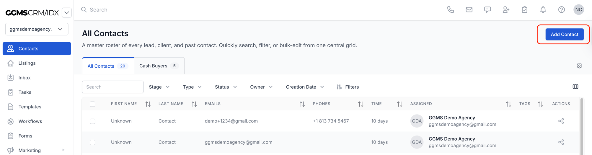 How to Create a Contact